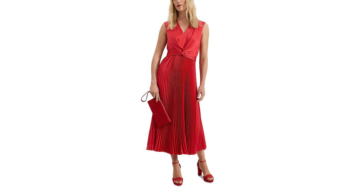 Phase Eight Celestia Faux Wrap Dress in Red | Lyst