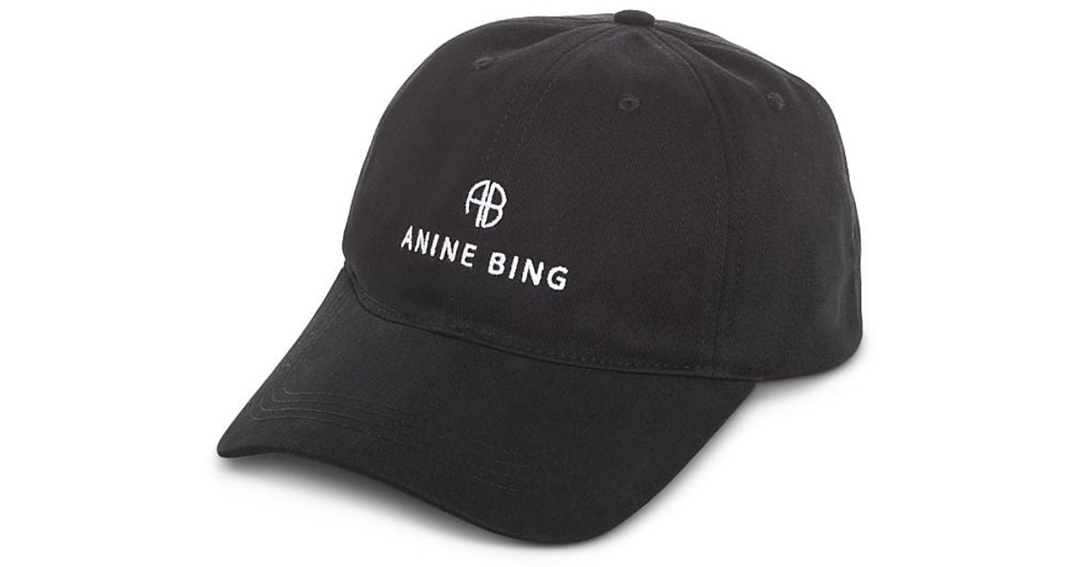 Anine Bing Jeremy Twill Baseball Cap in Black | Lyst
