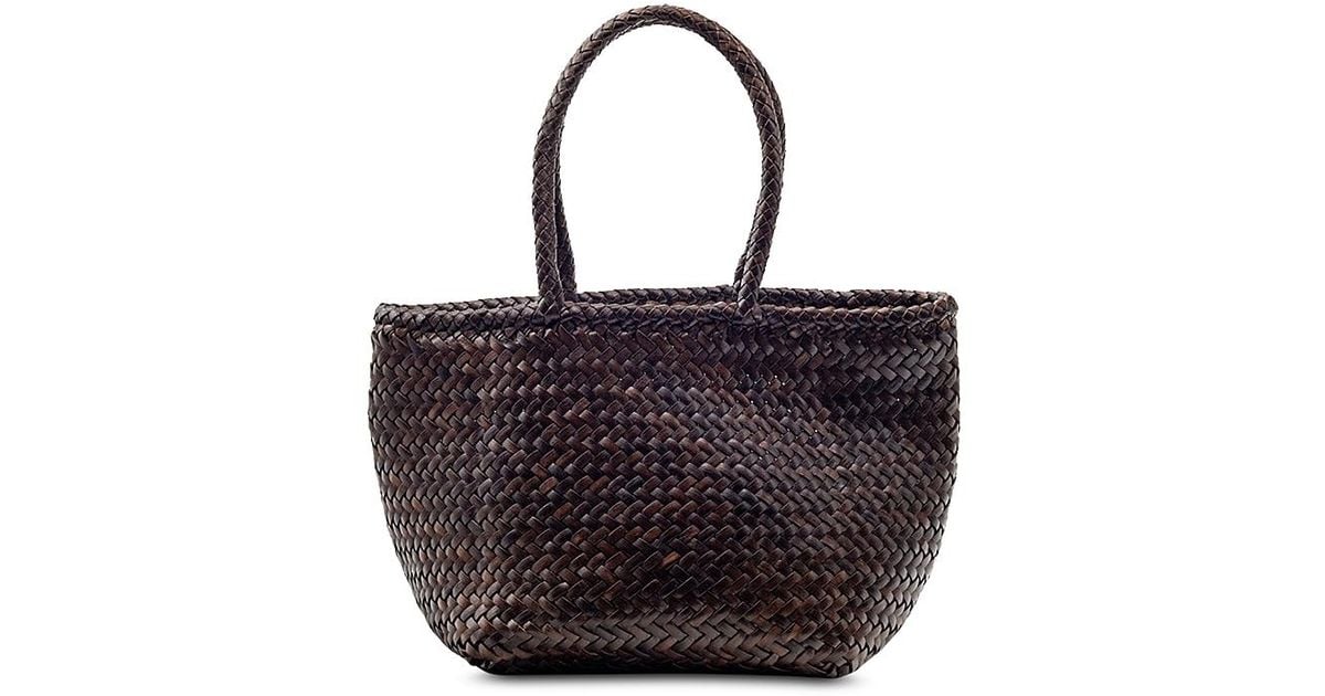 Dragon Diffusion Grace Small Leather Basket in Black | Lyst