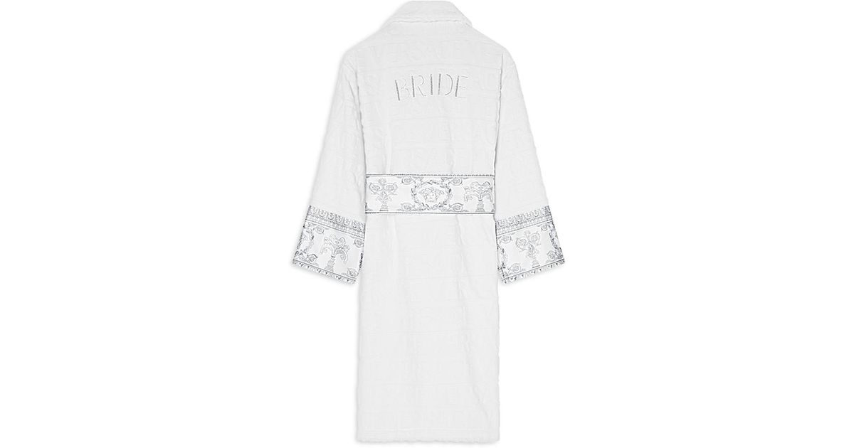 Versace I Heart Baroque Bride Robe in White | Lyst