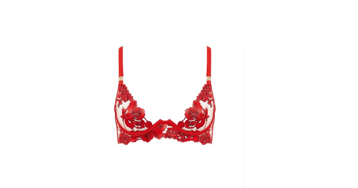 Bluebella Lavanya Embroidered Longline Bra | Lyst