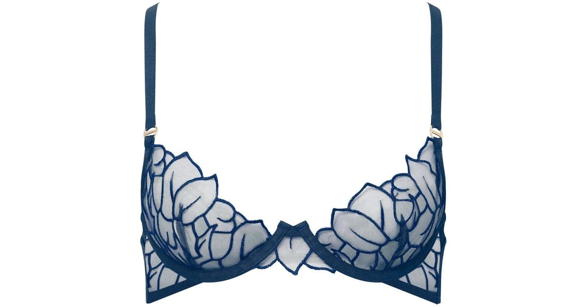 Bluebella Laurel Leaf Embroidered Bra in Blue | Lyst