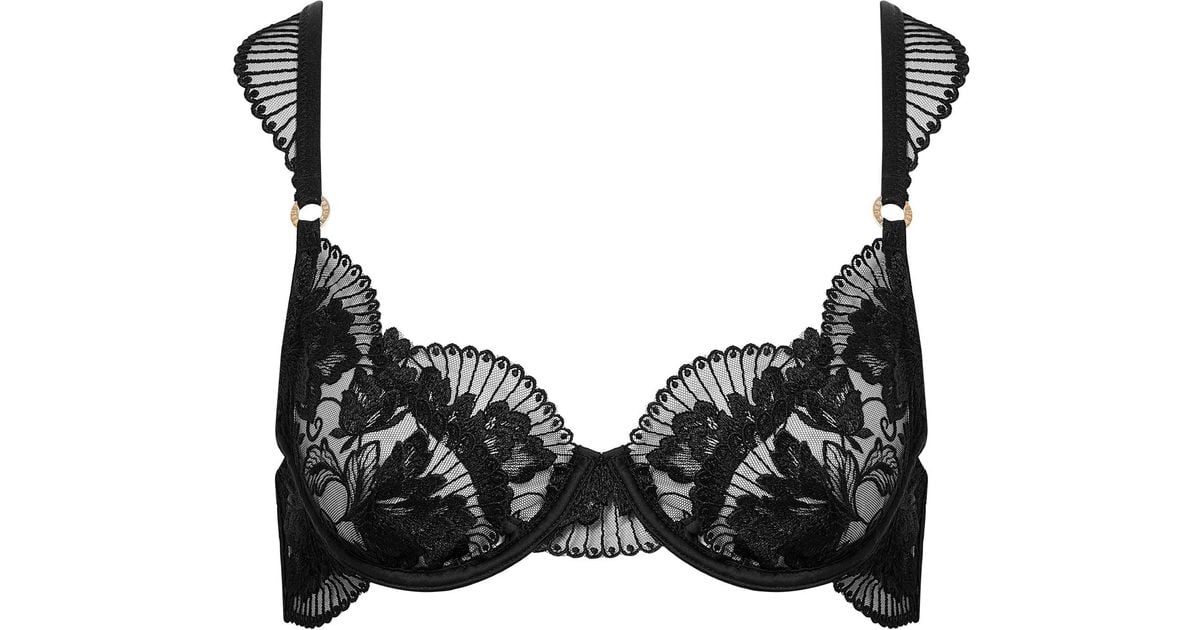 Bluebella Gabriella Floral Embroidered Bra in Black | Lyst