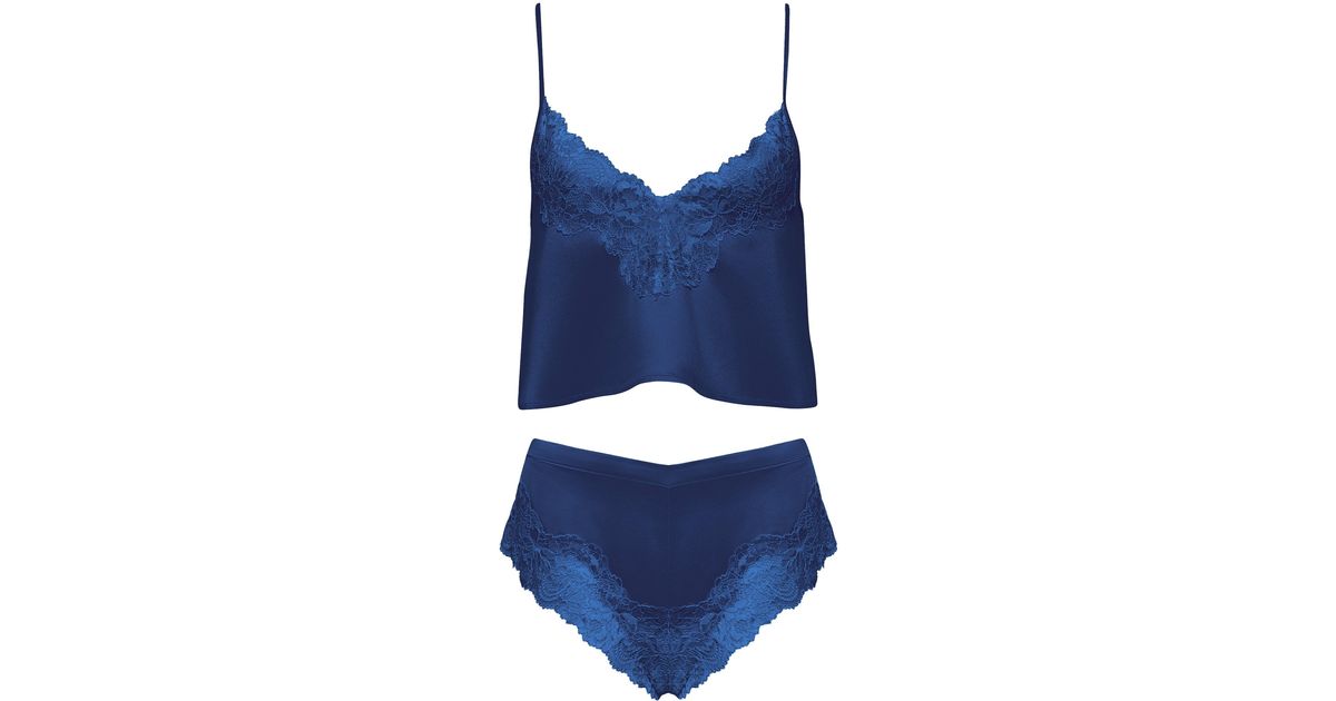 Bluebella Isabella Satin Cami And Short Set in Blue | Lyst UK