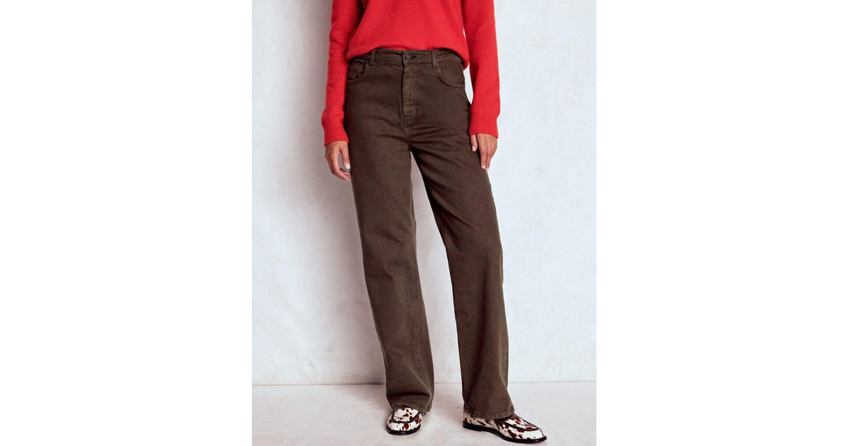 Boden High Rise Column Leg Jeans in Red | Lyst