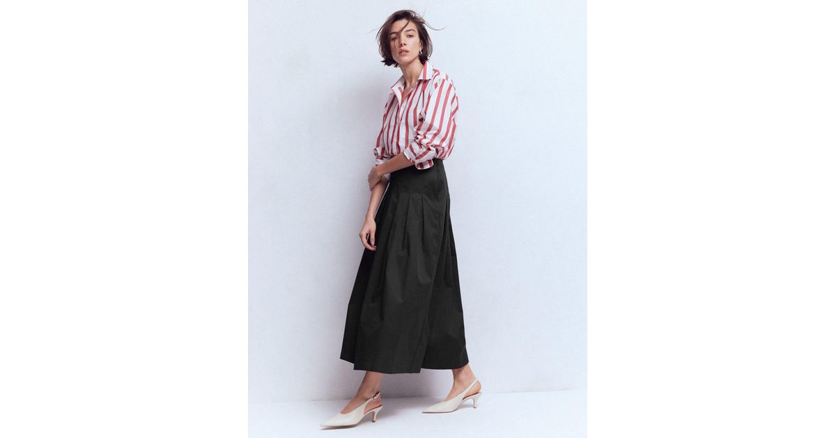 Boden Valentina Sateen Skirt in White | Lyst UK