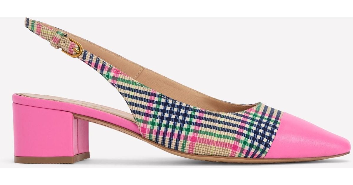 Boden Ailsa Block Heel Slingbacks in Pink | Lyst