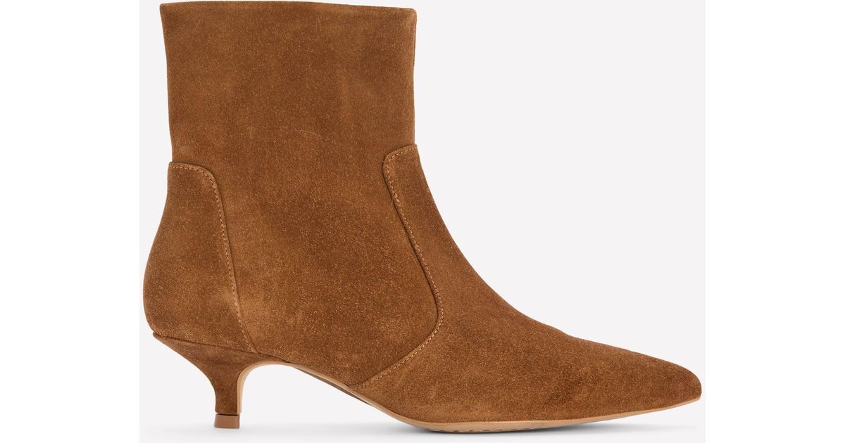 Boden Isobel Kitten Heel Ankle Boot in Brown | Lyst