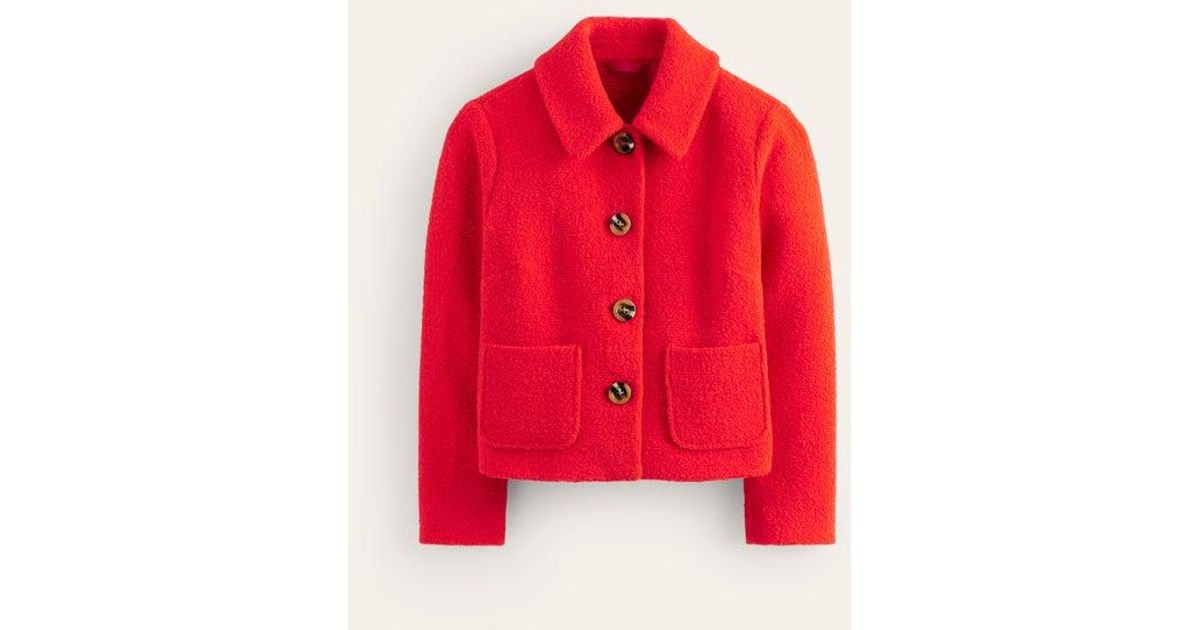 Boden Rye Cropped Jacket in Red | Lyst