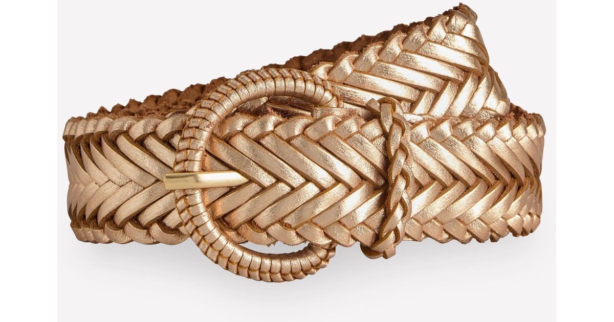 Boden Woven Leather Belt in Natural | Lyst