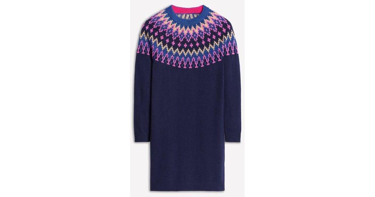 Boden Eleanor Fair Isle Dress in Blue | Lyst