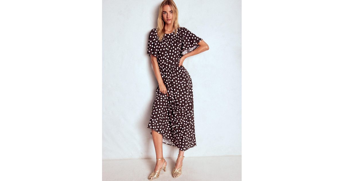 Boden Yoke Panel Maxi Dress in Metallic | Lyst UK