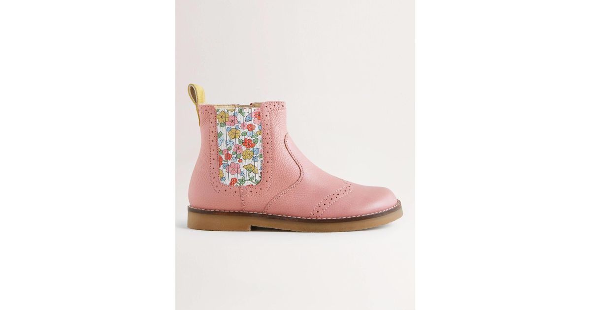 Boden Chelsea Boots Girls in Pink | Lyst