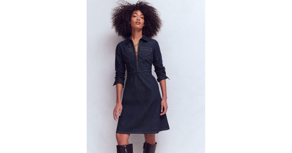 Boden Flippy Denim Shirt Dress in Blue | Lyst