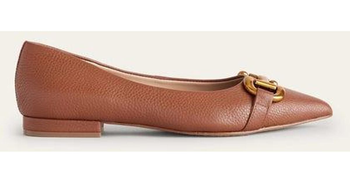 Boden Iris Snaffle Ballet Flats in Brown | Lyst UK