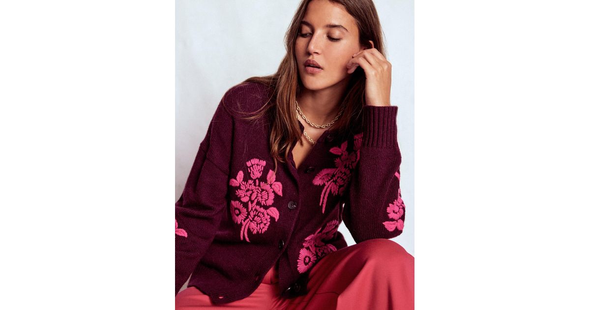 Boden Natalie Embroidered Cardigan | Lyst UK
