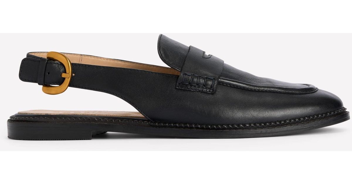 Boden Nya Slingback Penny Loafers in Black | Lyst