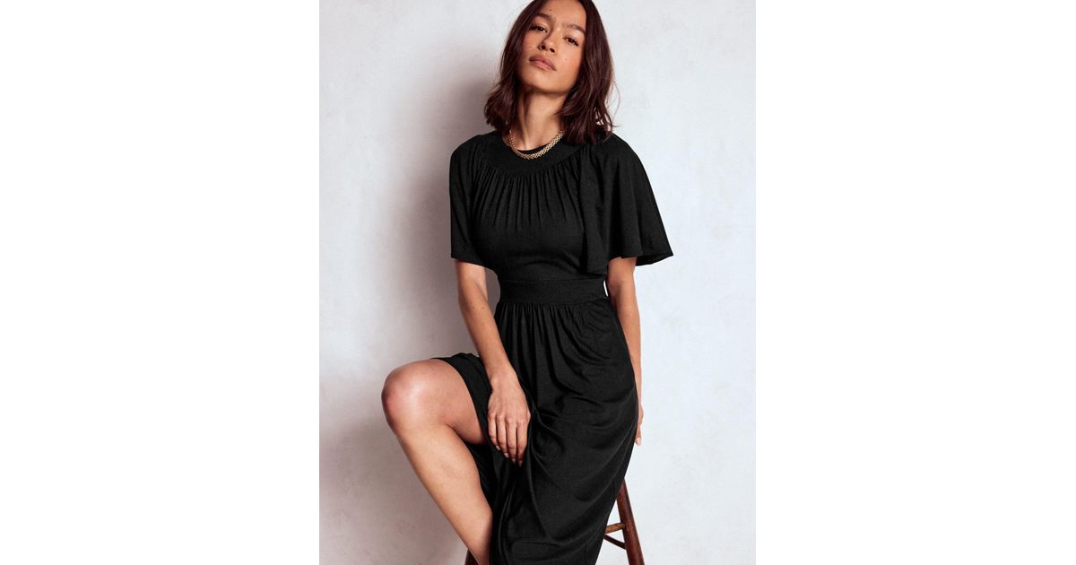 Boden Yoke Panel Maxi Dress in Black | Lyst UK