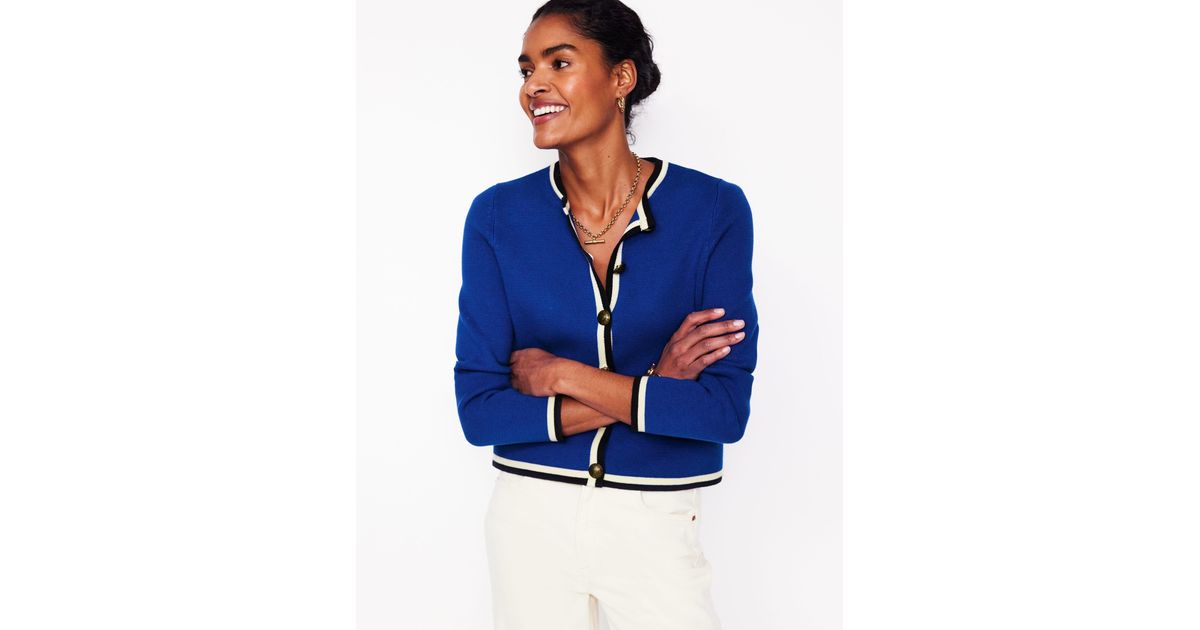 Boden Holly Knitted Jacket in Blue | Lyst UK