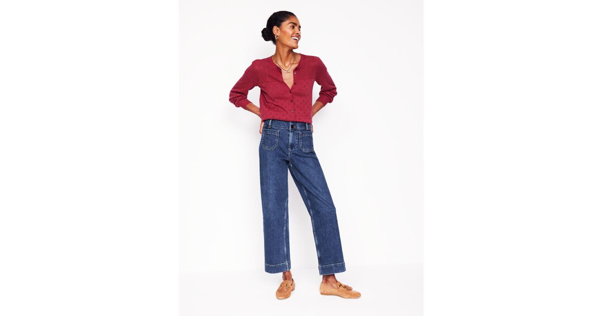 Boden Primrose Cropped Jeans in Blue | Lyst UK