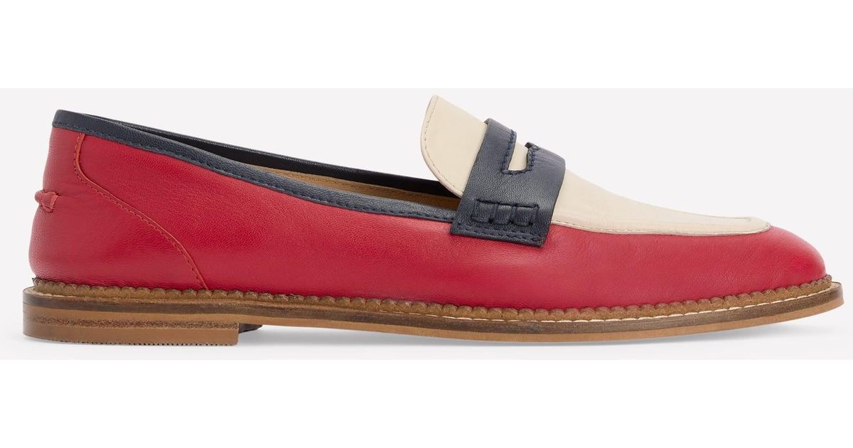 Boden Nya Penny Loafers in Red | Lyst UK