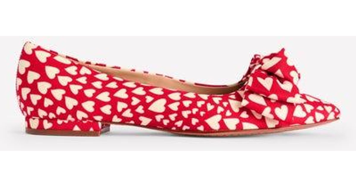 Boden Chisel Toe Ballet Flat in Red | Lyst