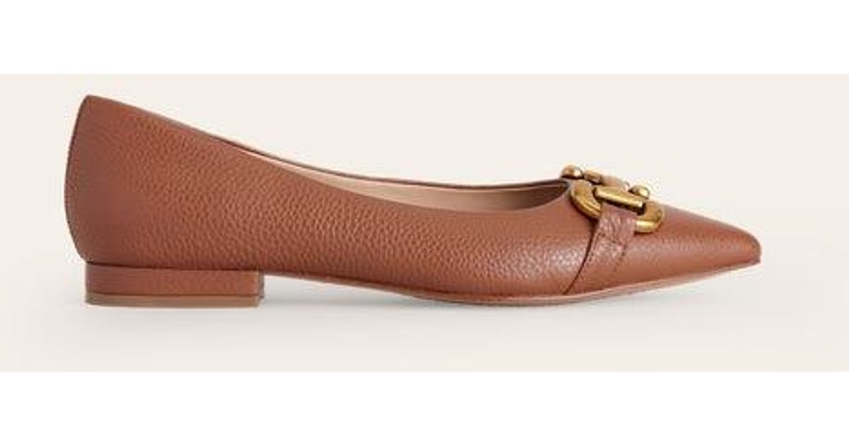 Boden Iris Snaffle Ballet Flat in Brown | Lyst