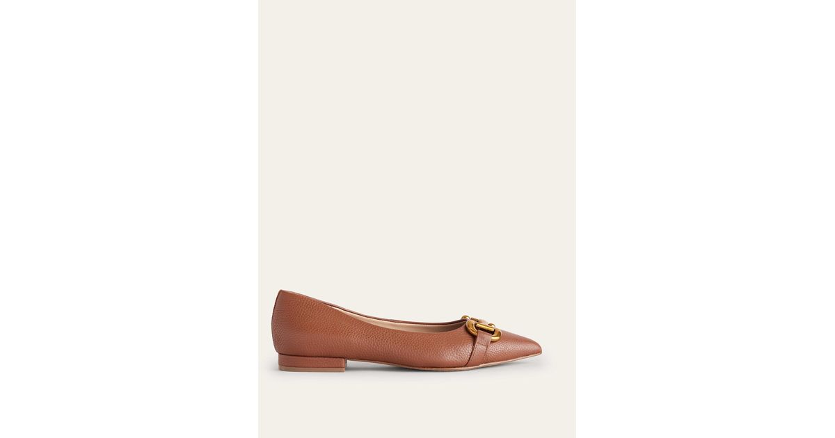 Boden Iris Snaffle Ballet Flat in Brown | Lyst UK
