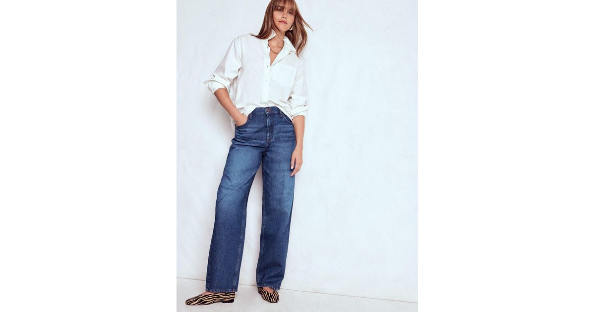Boden Barrel Jeans in Blue | Lyst UK