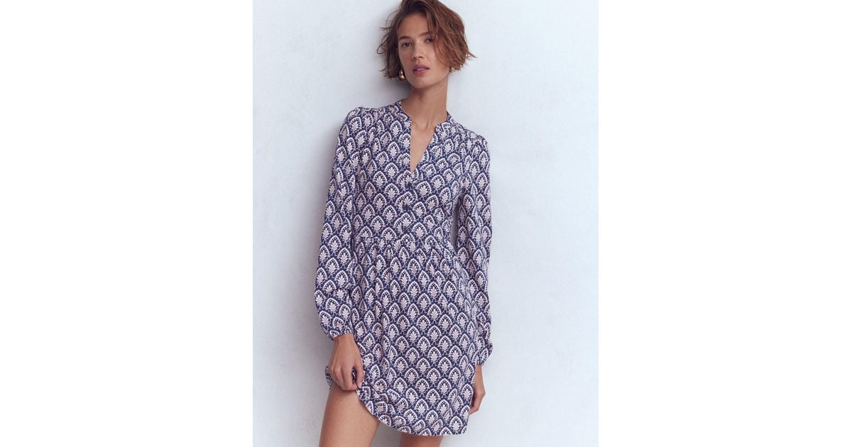 Boden Amy Short Jersey Dress-French, Petal Terrace in Purple | Lyst UK