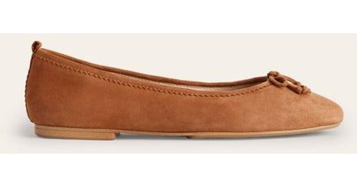 Boden Kitty Flexi Sole Ballet Pumps in Brown | Lyst