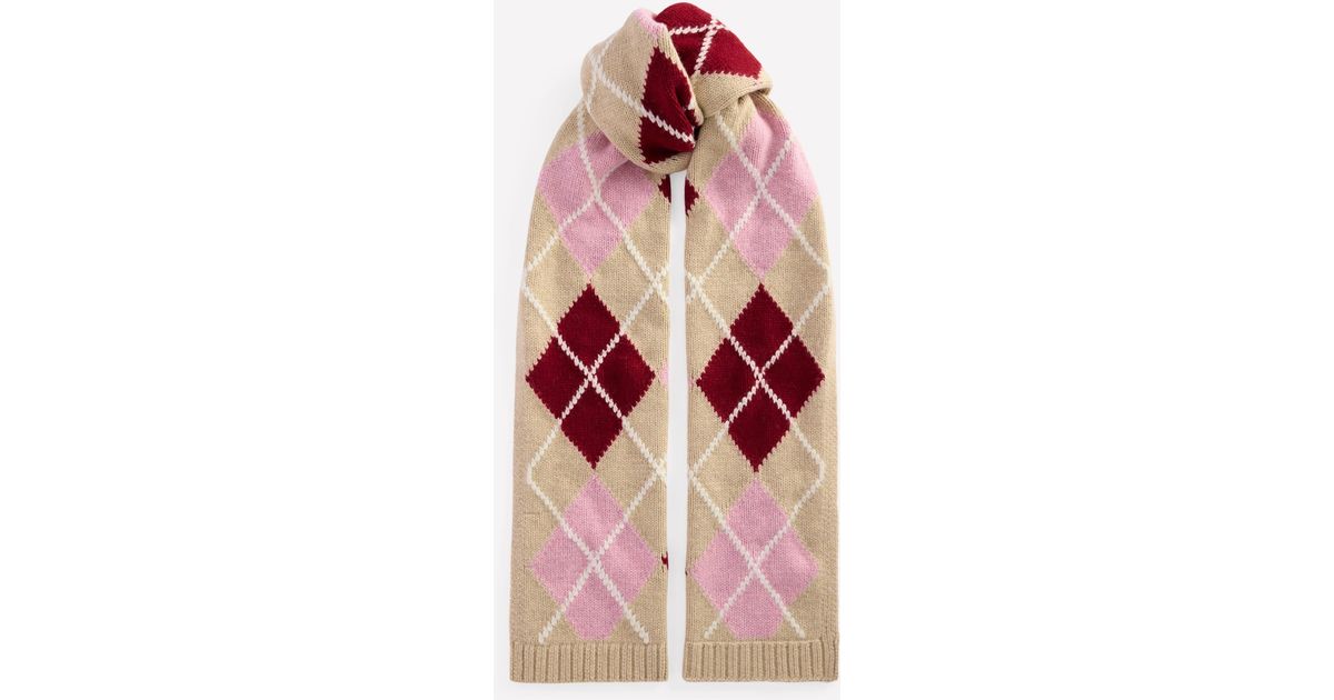 Boden Argyle Scarf in Pink | Lyst UK