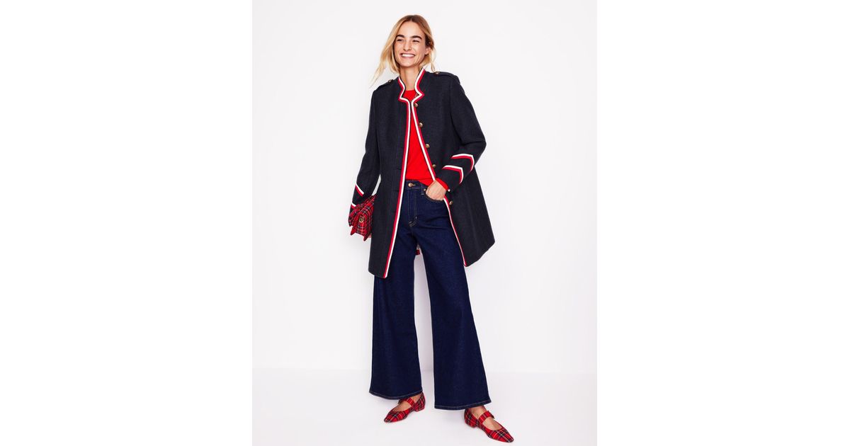 Boden Hamilton Tipped Coattipped in Blue | Lyst