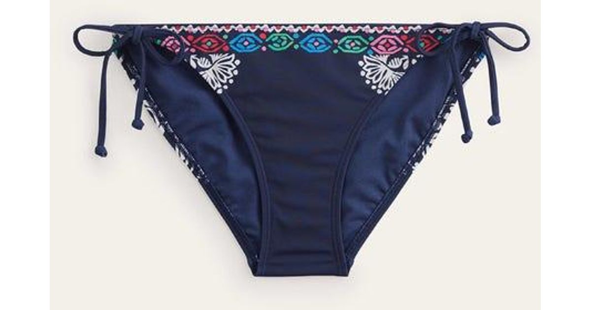 Boden String Bikini Bottoms Midnight, Kurbits Floral in Blue | Lyst