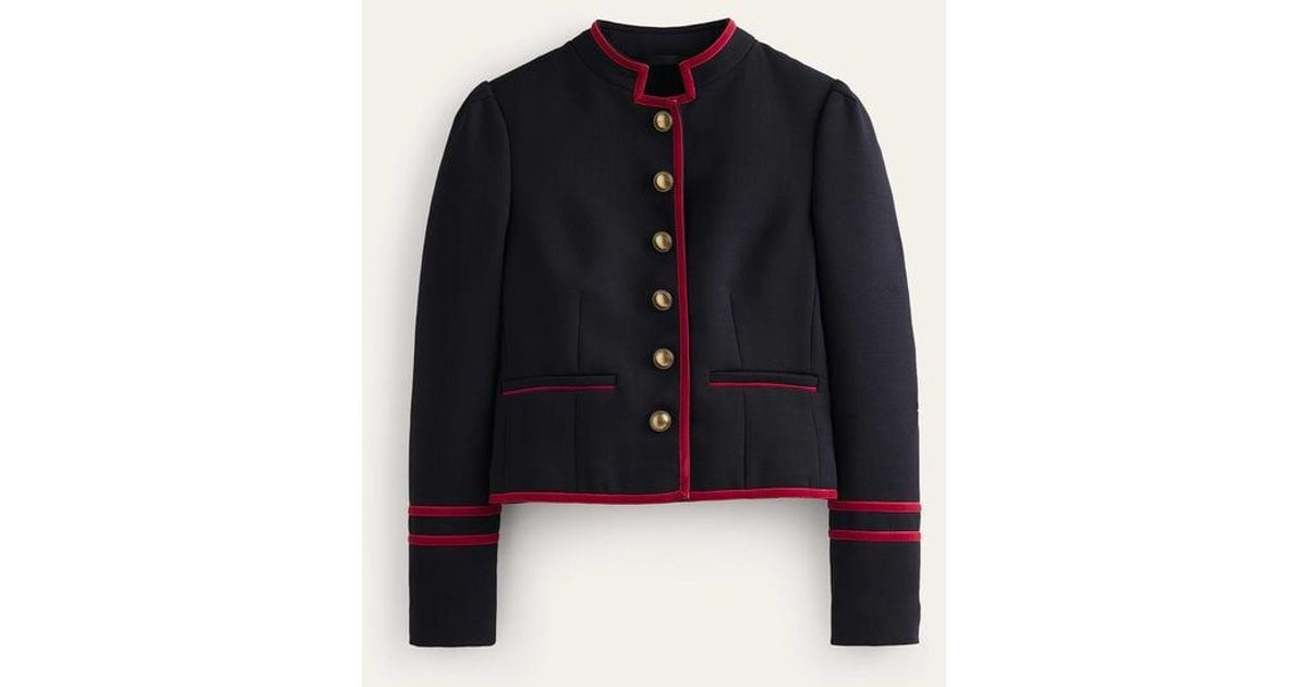 Boden Cambridge Military Jacket French Navy, Red Trim in Blue | Lyst