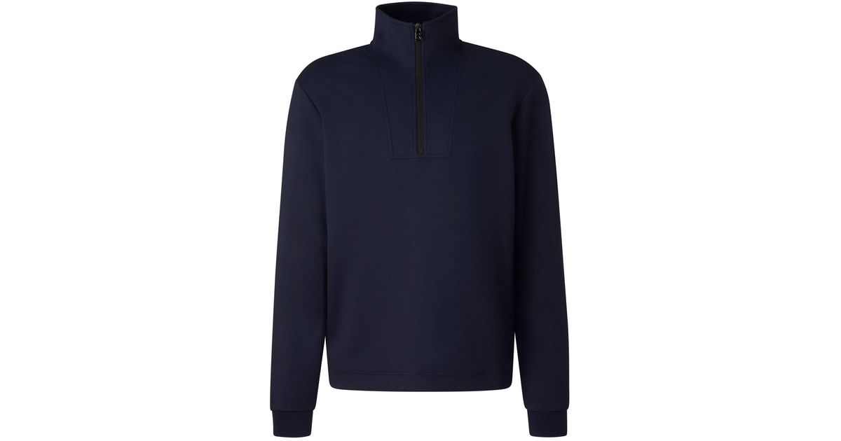 Bogner Sweat Troyer Raven For in Blue for Men | Lyst UK