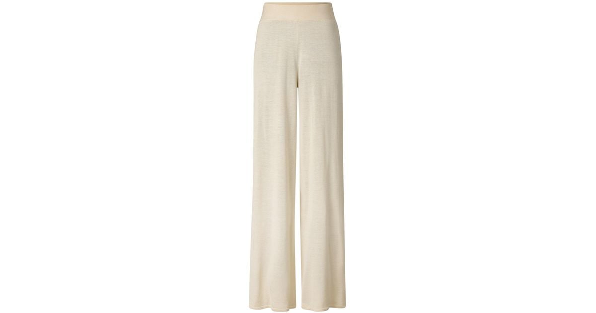 Bogner Paula Knitted Trousers in Natural | Lyst UK