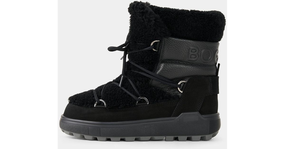 Bogner Chamonix Snow Boots With Spikes in Black | Lyst
