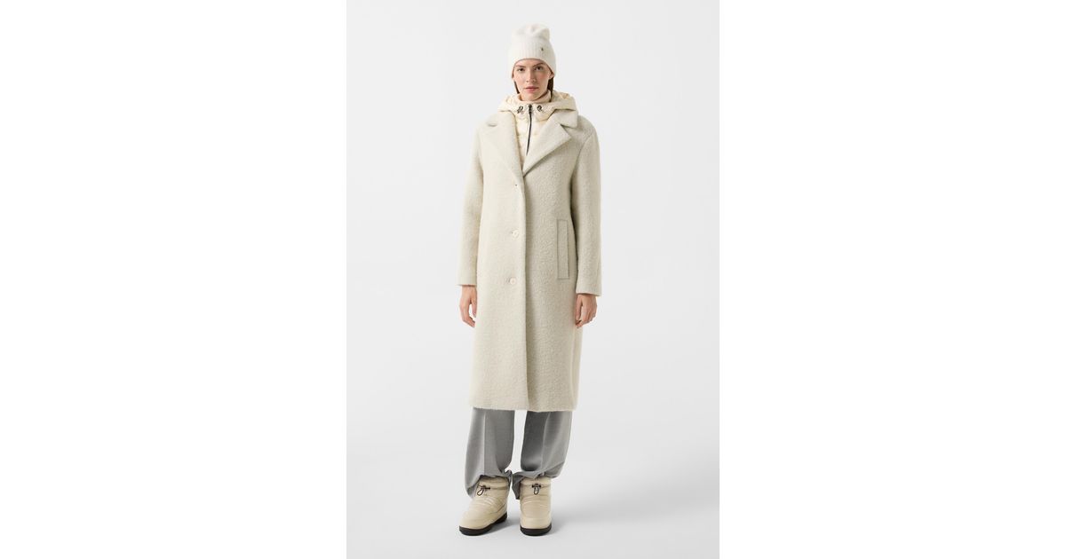 Bogner Deniz Wool Coat in Natural | Lyst