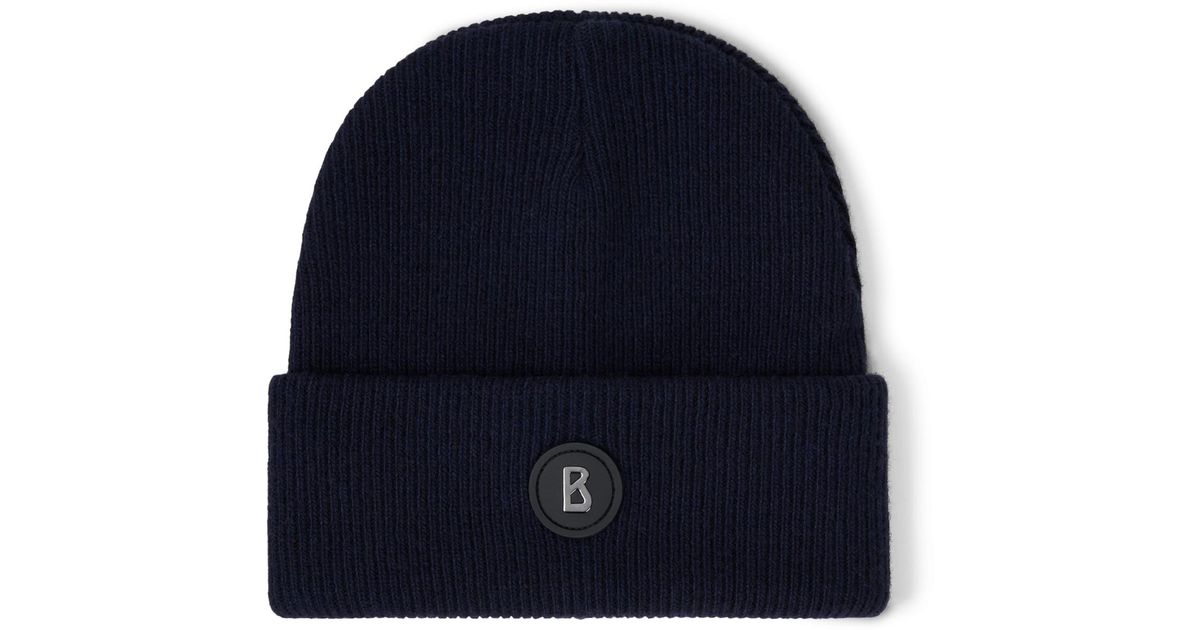 Bogner Gustav Knitted Hat in Blue | Lyst UK
