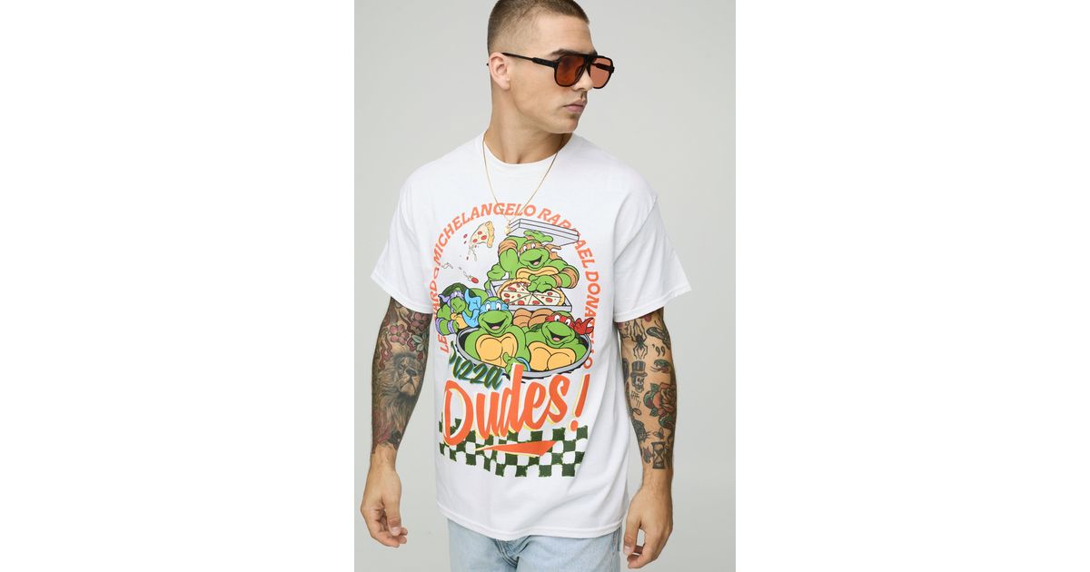 BoohooMAN Oversized Teenage Mutant Ninja Turtles License Printed T ...