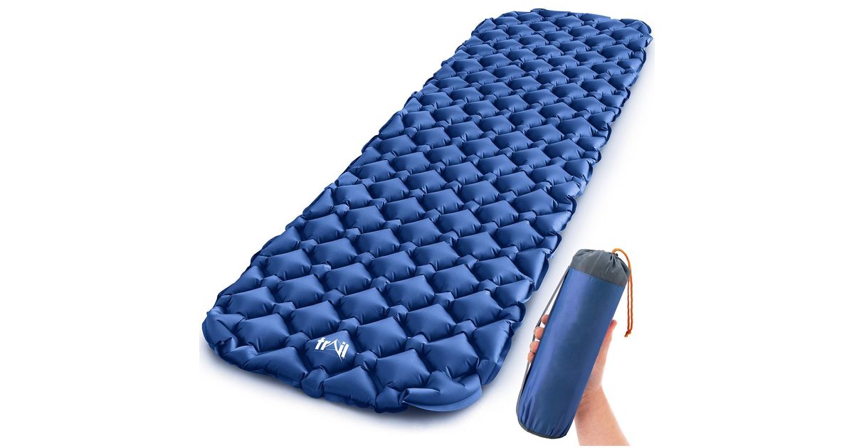 BoohooMAN Lightweight Sleeping Mat Ultra Light Inflatable Camping Air ...