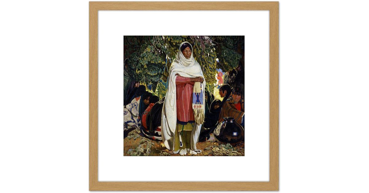 BoohooMAN Artery8 Blumenschein The Gift Native American Painting 8x8 ...