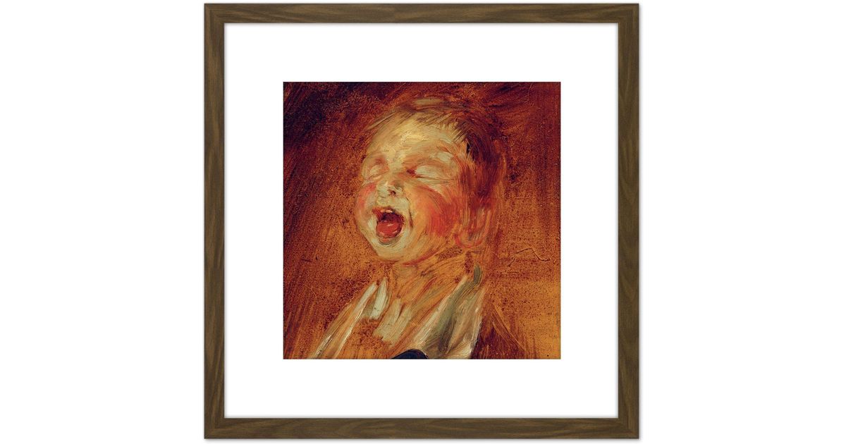 BoohooMAN Artery8 Busch Screaming Boy Painting 8x8 Inch Square Wooden ...