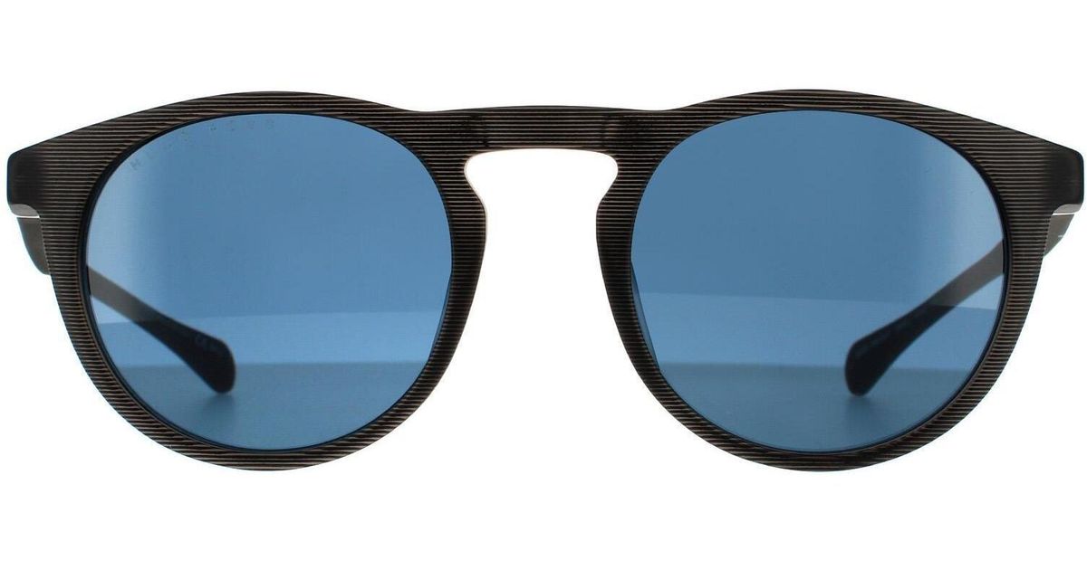 BoohooMAN Round Matte Grey Pattern Blue Avio for Men | Lyst UK