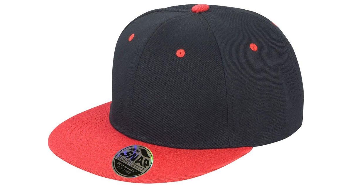 BoohooMAN Result Core Bronx Original Flat Peak Snapback Dual Colour Cap ...