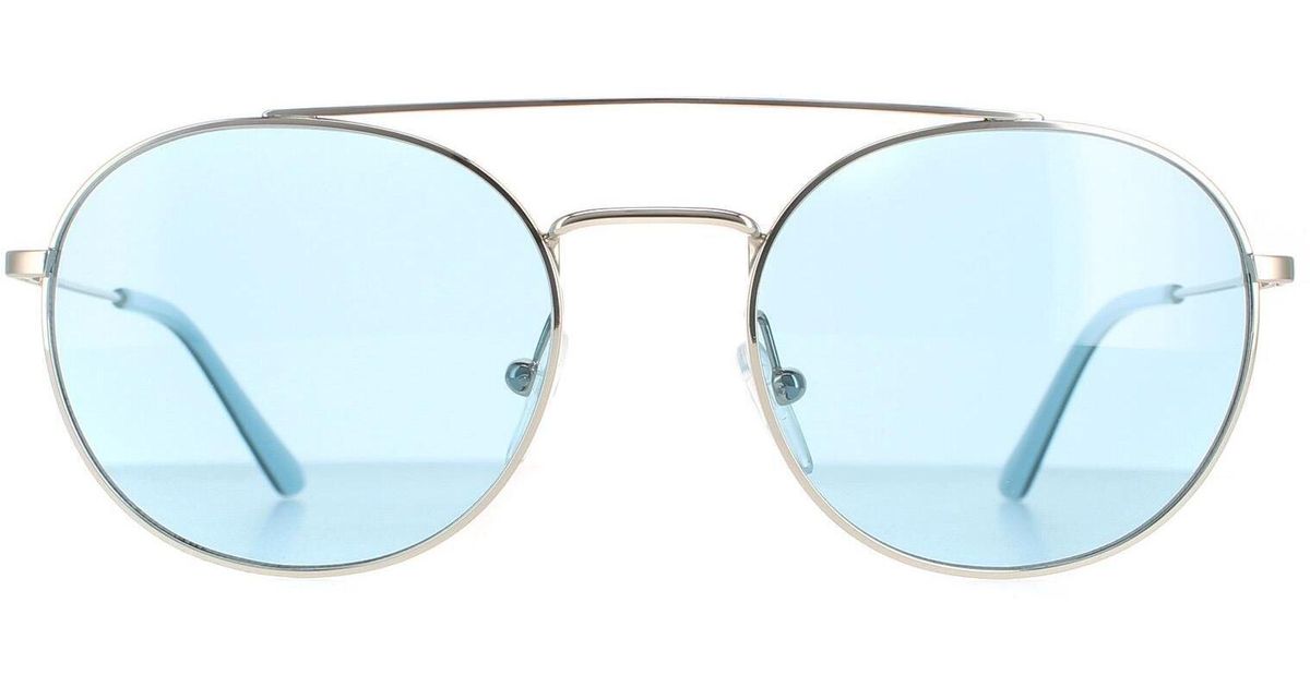 BoohooMAN Round Nickel Solid Light Blue Ck18116s for Men | Lyst UK