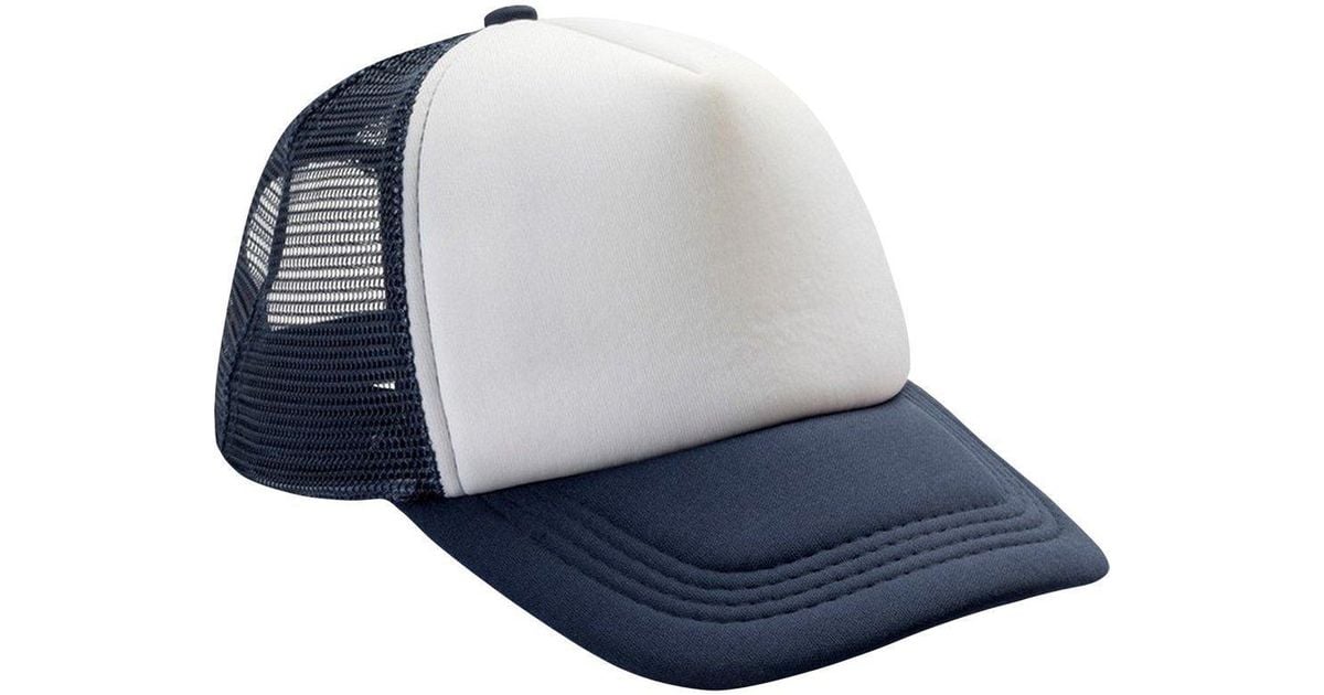 BoohooMAN Result Detroit Trucker Cap in Blue for Men | Lyst UK