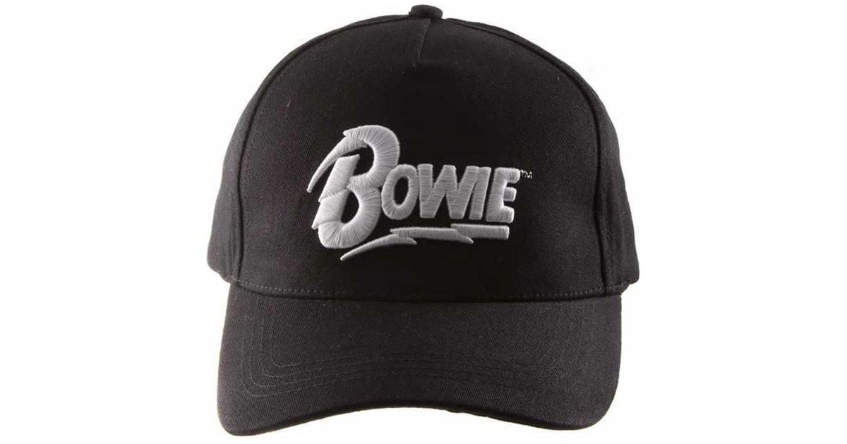 BoohooMAN David Bowie Logo Baseball Cap in Black for Men | Lyst UK