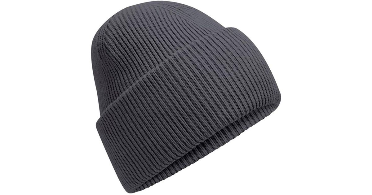 BoohooMAN Beechfield Classic Deep Cuffed Beanie in Blue for Men | Lyst UK